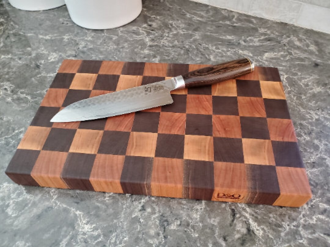 Custom End Grain Butcher Block Cutting Board Checkerboard - Etsy Canada