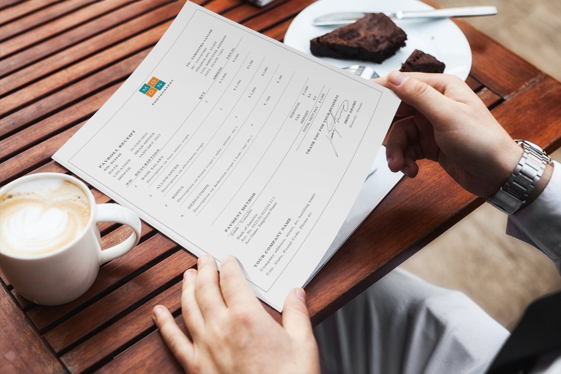 Professional Payroll Receipt Templates With Logo for Word Fully ...