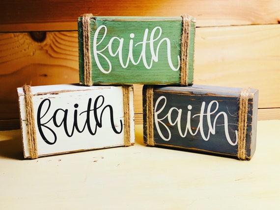 Wood Block Signs Faith Home Decor Holiday Decor - Etsy