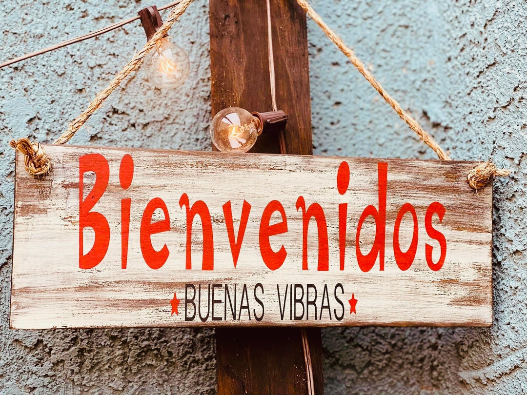 Welcome Sign , Bienvenidos Sign ,front Porch Decor, Rustic Signs ...