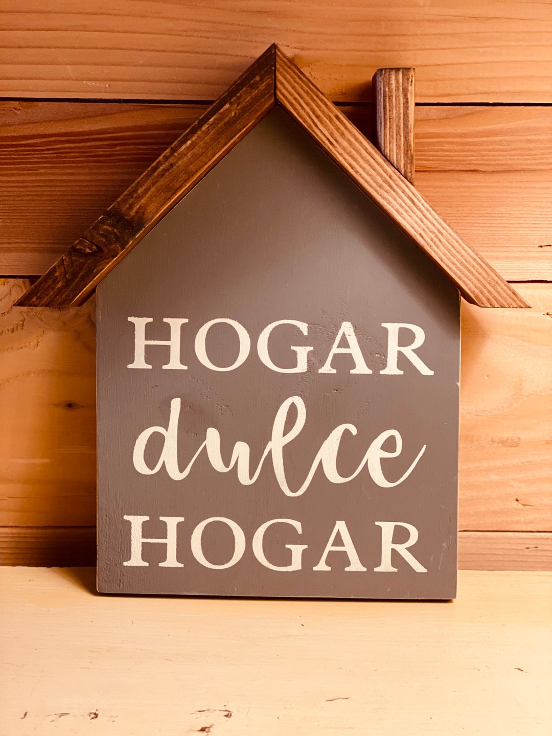 Wood House Shaped Sign , Hogar Dulce Hogar , Home Sweet Home ...