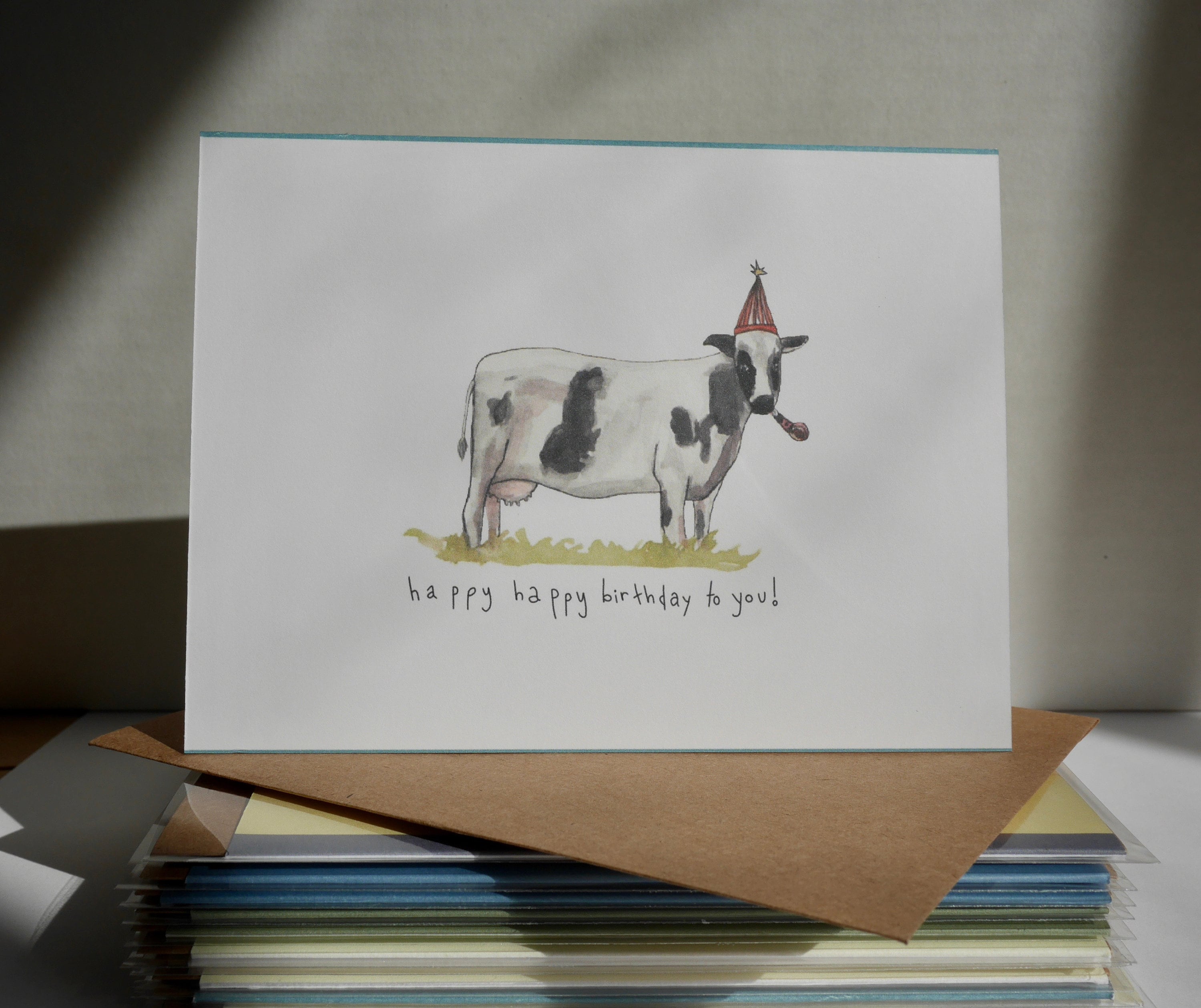 Happy Birthday Cow Card - Etsy