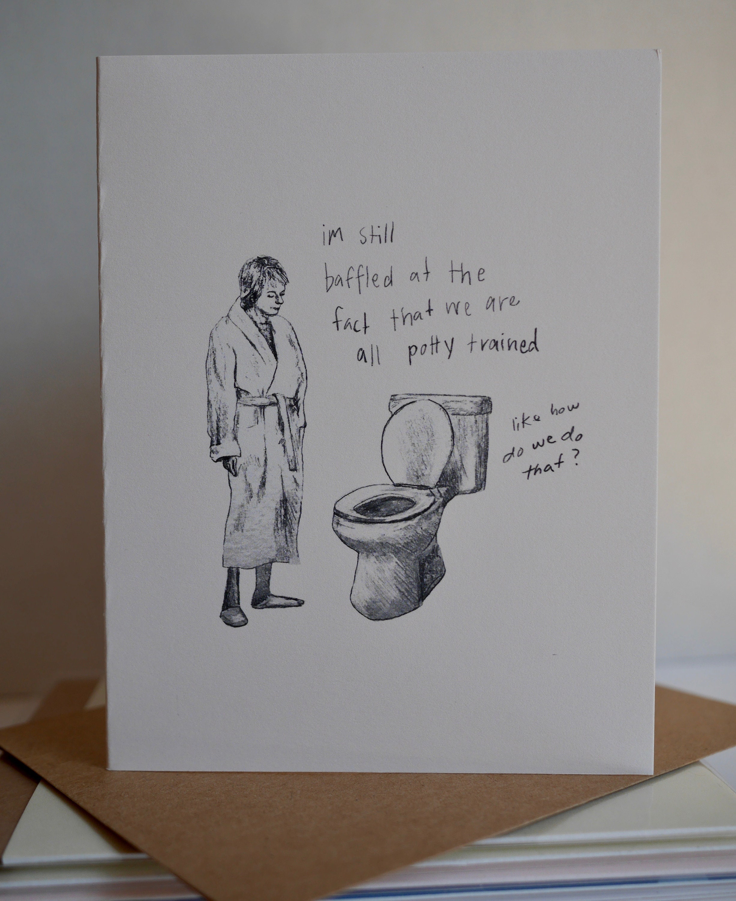 Potty Trained Old Lady Card - Etsy