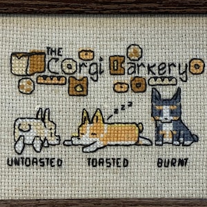 Corgi Toast Bakery Cross Stitch Pattern PDF - Etsy