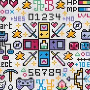 Gamer Sampler Video Game Cross Stitch Pattern PDF - Etsy