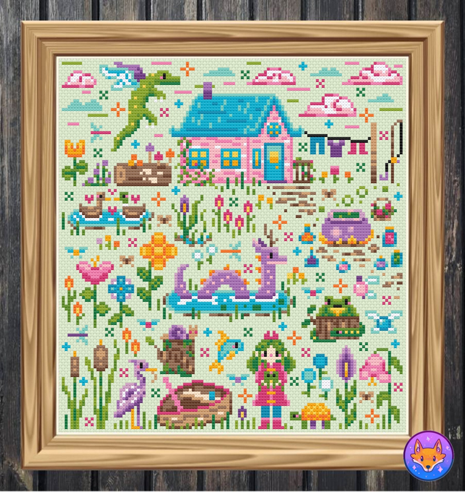 Swamp Magic - Nature Magic - Modern Fantasy Cross Stitch Pattern PDF - Etsy