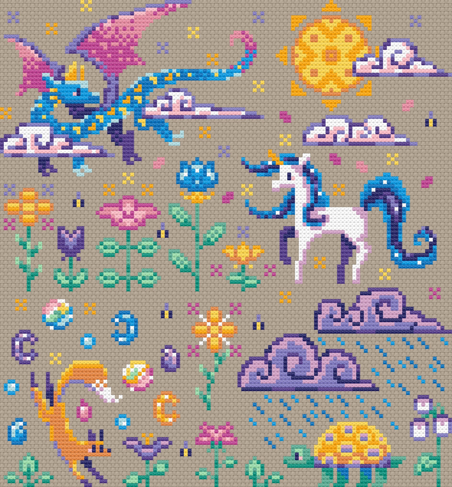 Springtime Magic Seasonal Magic Series Cross Stitch - Etsy
