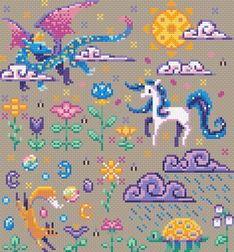 Springtime Magic - Seasonal Magic Series - Cross Stitch Pattern PDF - Etsy
