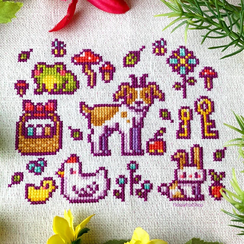 8 Bit Cross Stitch - Etsy