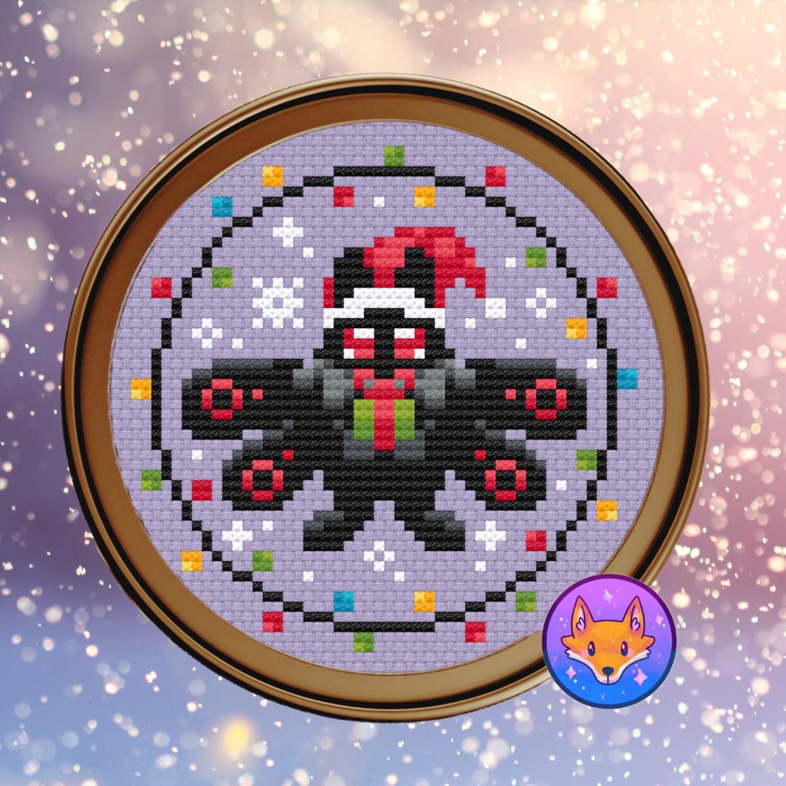 Christmas Mothman - Christmas Cryptid Ornament Modern Fantasy - Cross ...