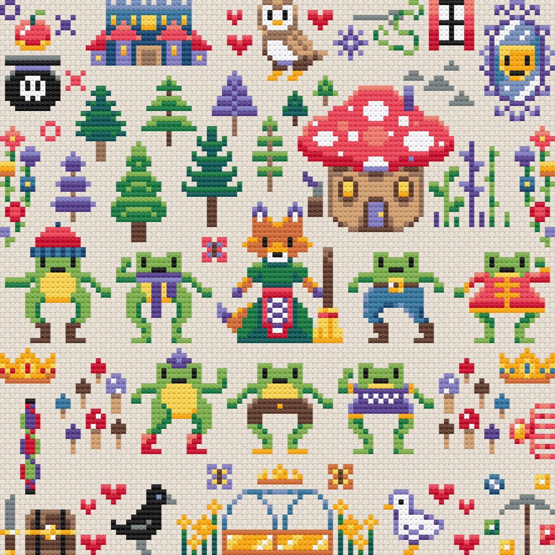 Snow White Retelling - Woodland Fairytale - Cross Stitch Pattern PDF - Etsy