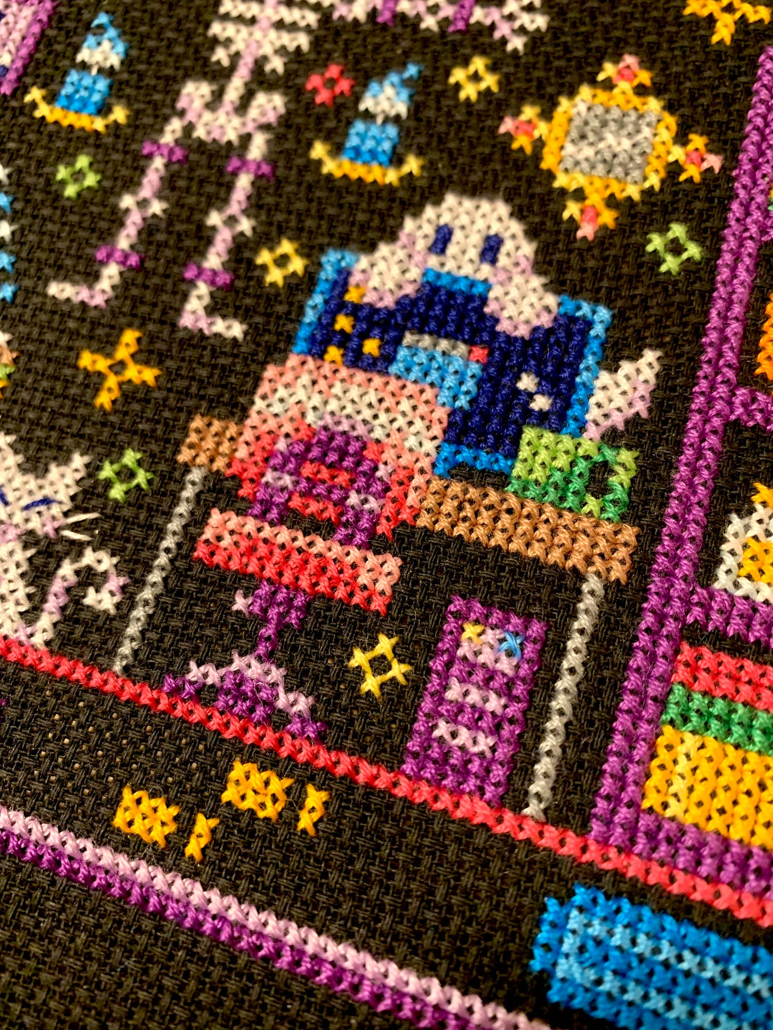 Cozy Necromancer's Room - Cozy Witch Scene Halloween - Cross Stitch ...
