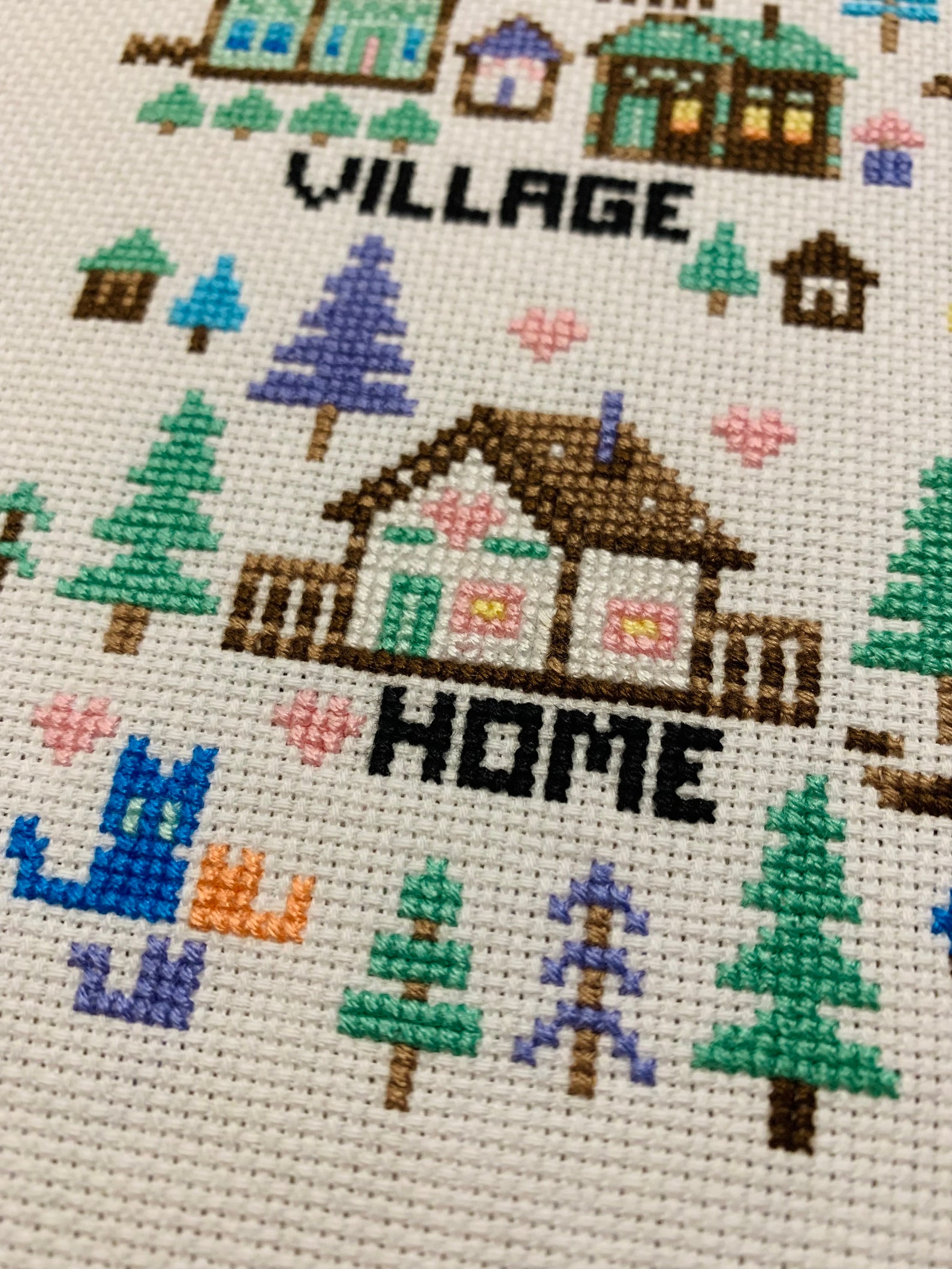 Village in the Valley Map Cross Stitch Pattern PDF - Etsy
