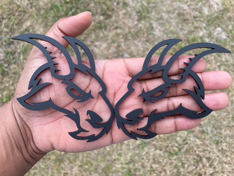 Matte Black Angry Goat Custom Car Emblem Badge New - Etsy