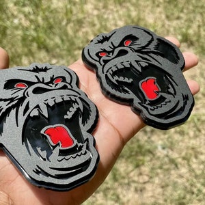 Red Eye Angry Gorilla Ape Emblem Badges Custom New - Etsy