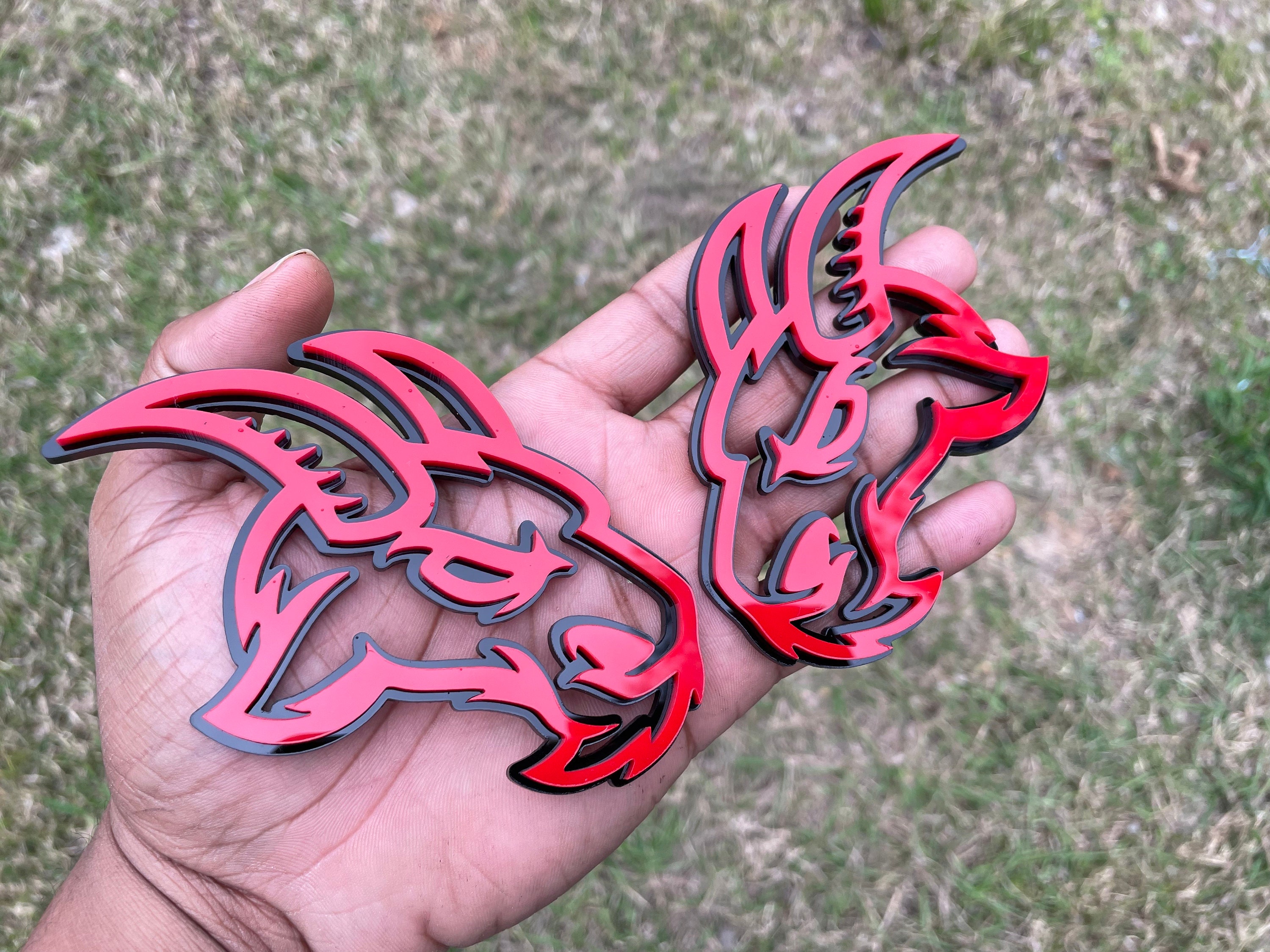 Angry Goat Car Emblem Badge Custom Red Black New - Etsy