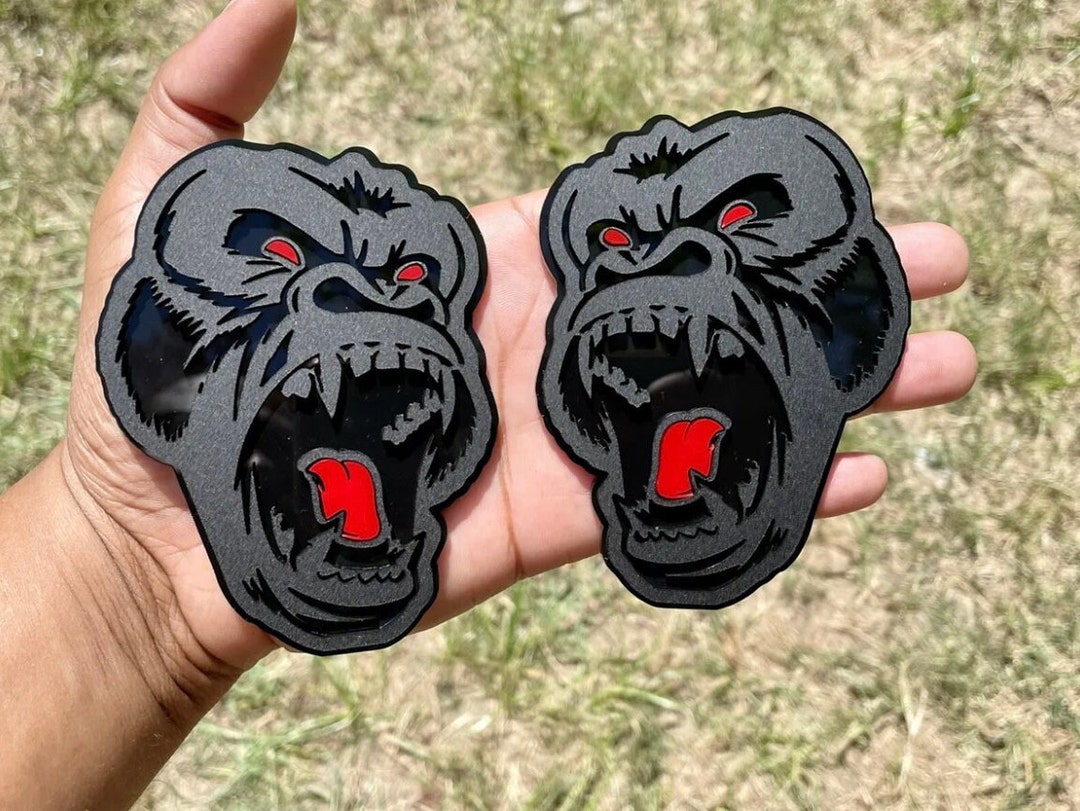 Red Eye Angry Gorilla Ape Emblem Badges Custom New - Etsy