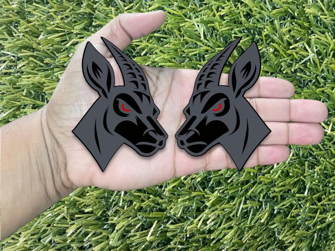 Red Eye Angry Impala Car Emblem Badges Matte Black on Black Custom New ...