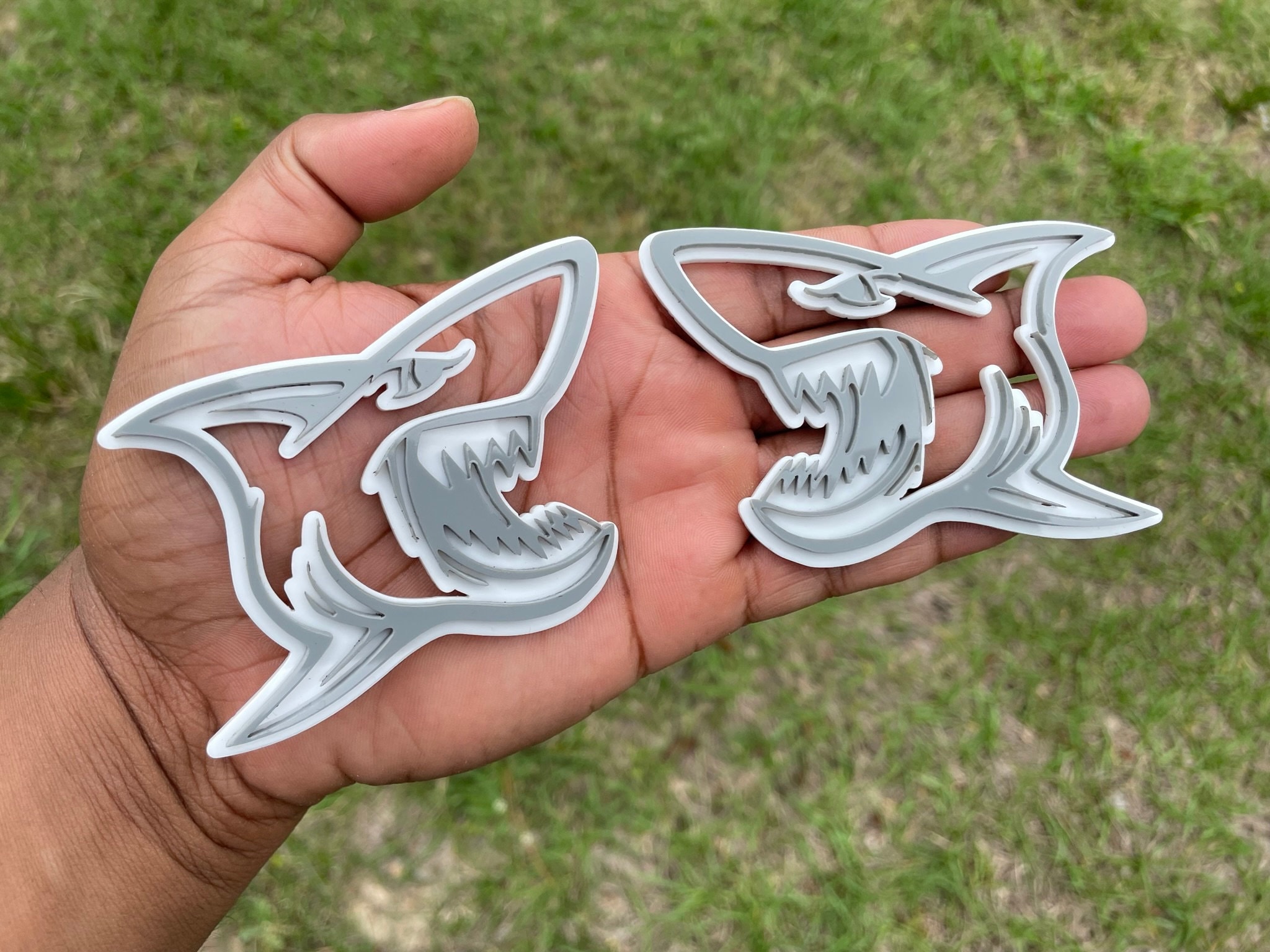 Shark Emblem Badges Set of 2 - Etsy