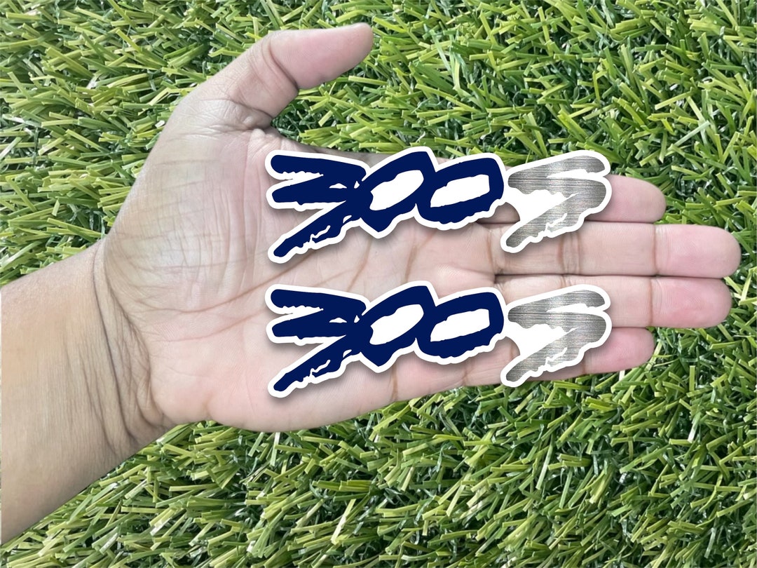 300 S Drip Car Emblem Badges Custom New Racing Aggressive Numbers Blue ...