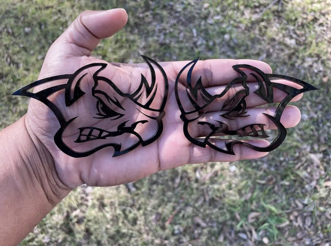 Angry Rhino Emblem Badge Custom New - Etsy