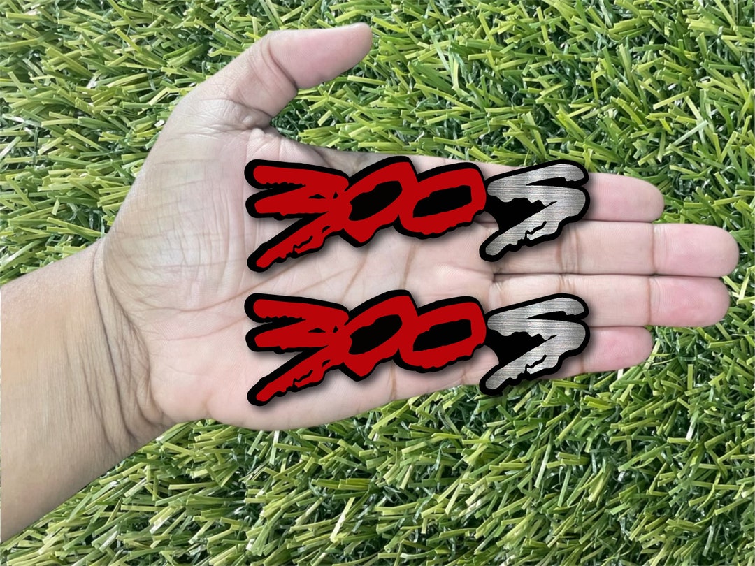 300 S Drip Car Emblem Badges Custom New Racing Aggressive Numbers Red ...