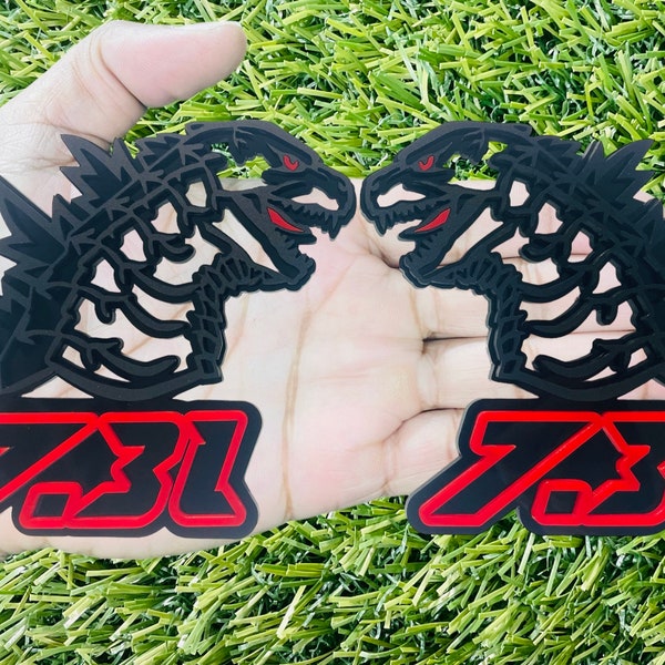 Ford 7.3 Godzilla Badges - Etsy
