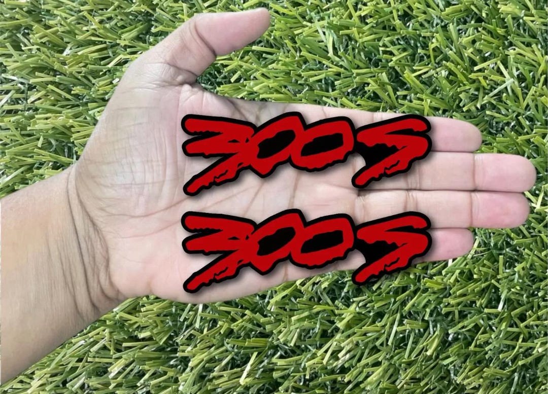 300 S Drip Car Emblem Badges Custom New Racing Aggressive Numbers Red ...