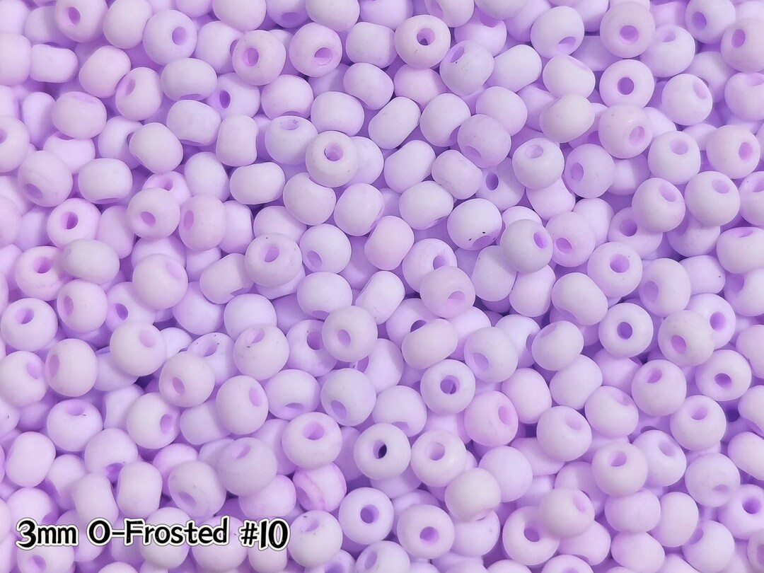 3mm O-frosted #10 | Matte Cream Color Seed Beads 8/0 - High Quality ...