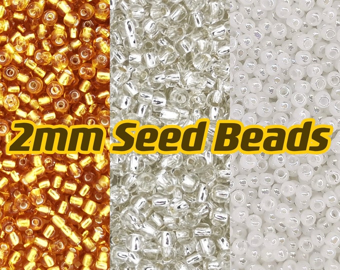 20 Grams Gold Seed Beads for DIY Jewelry Craft Making 2mm Gold Seed ...