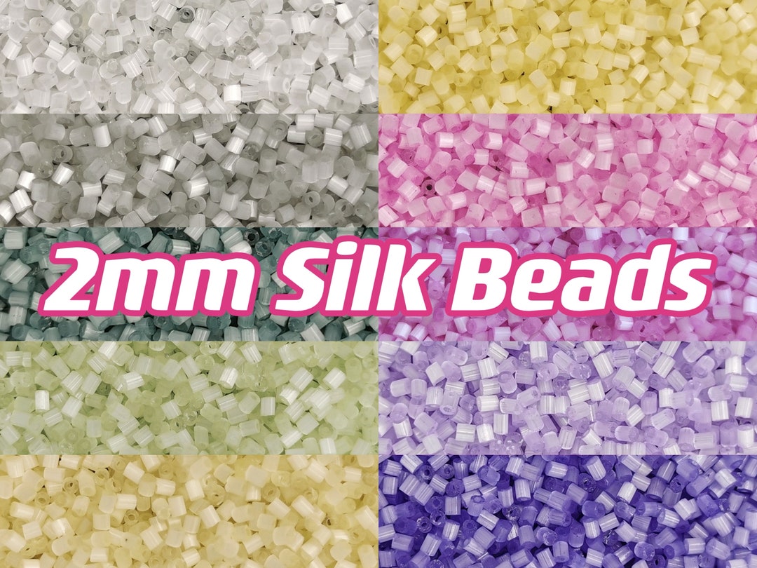 Buy 20 Grams Silk Seed Beads for DIY Jewelry Craft Making 2mm Silk Seed ...