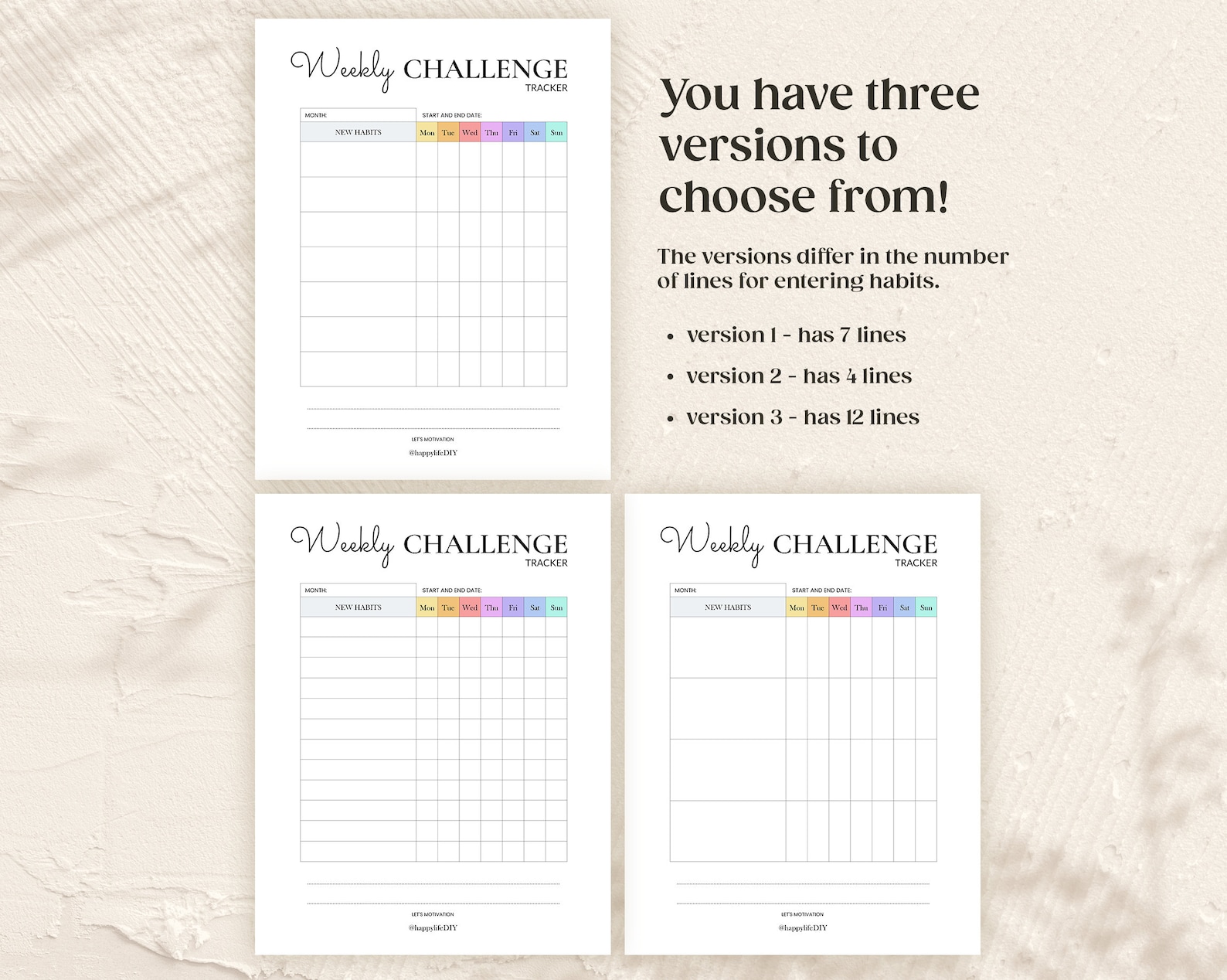 Weekly Habit Tracker Printable I Weekly Goal Progress Tracker Journal I ...