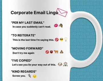 Corporate Email Lingo Mug | Etsy