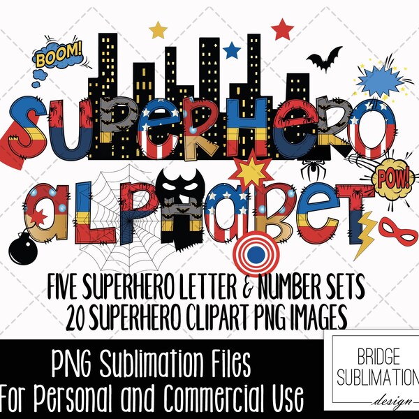 Superhero Letters - Etsy