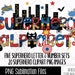 Superhero Doodle Alphabet Bundle, Superhero PNG Letters, Numbers ...