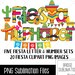 Fiesta Doodle Alphabet Bundle, Fiesta PNG Letters, Numbers ...