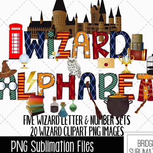 Wizard Magic Doodle Alphabet Bundle Wizard PNG Letters - Etsy