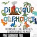 Dinosaur Doodle Alphabet Bundle Dinosaur PNG Letters Numbers - Etsy