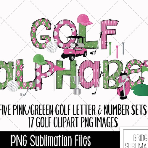 Golf Doodle Alphabet Bundle Golf PNG Letters Numbers & - Etsy