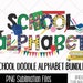 School Doodle Alphabet Bundle, Teacher PNG Letters, Numbers ...
