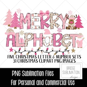 Christmas Alphabet PNG, Christmas PNG Letters, Numbers & Accessories ...