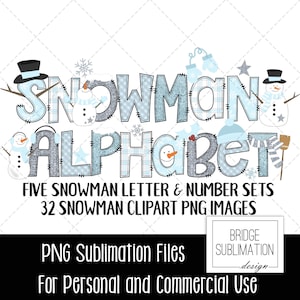 Snowman Alphabet PNG, Snowman PNG Letters, Numbers & Accessories ...
