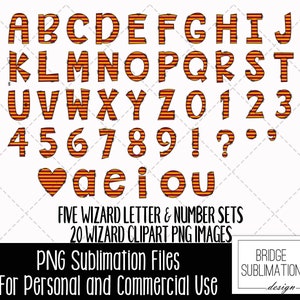 Wizard Magic Doodle Alphabet Bundle, Wizard PNG Letters, Numbers ...
