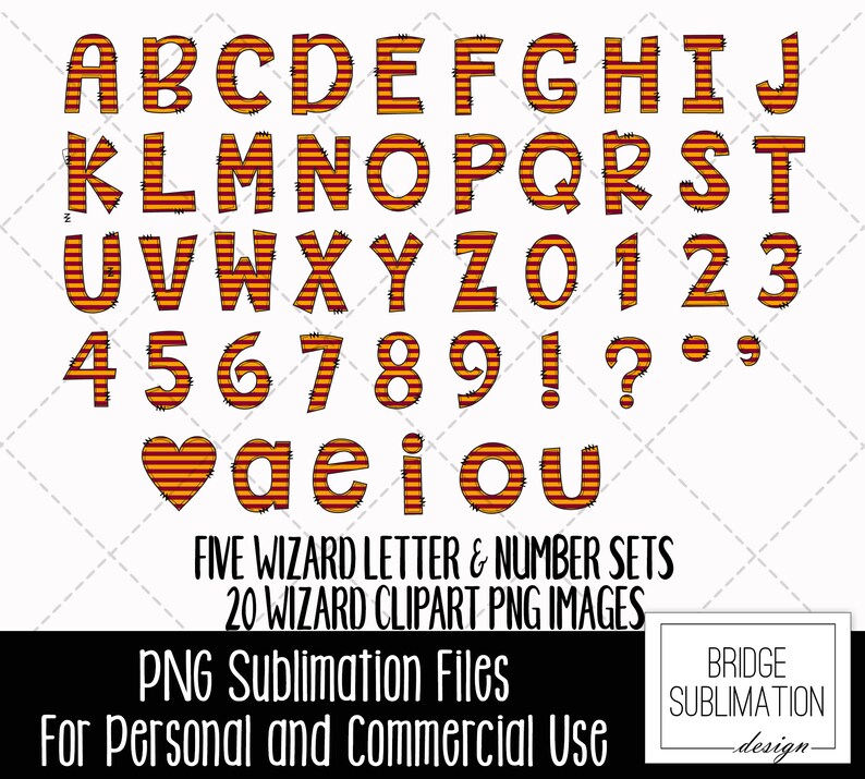 Wizard Magic Doodle Alphabet Bundle, Wizard PNG Letters, Numbers ...