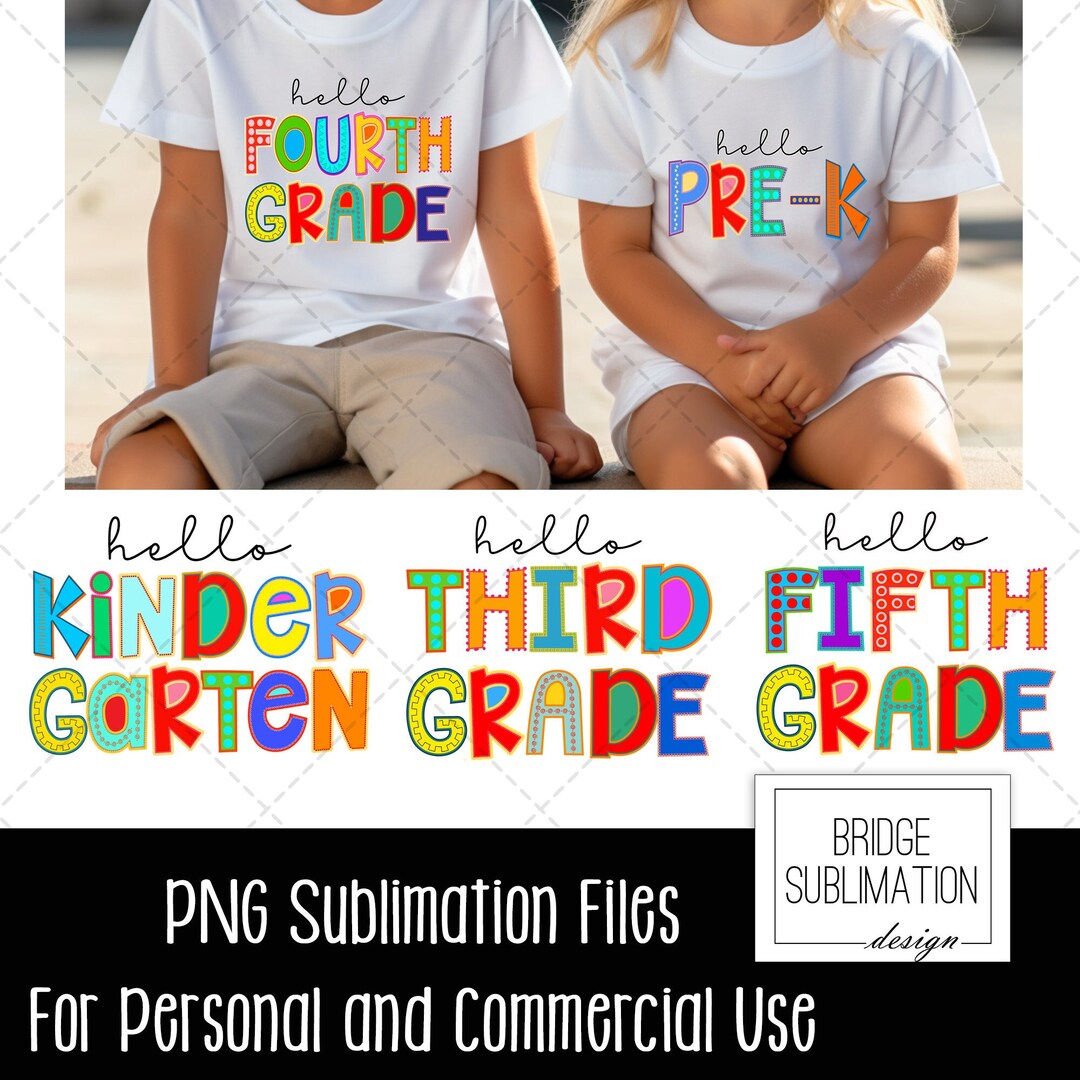 Back to School Sublimation Bundle, Back to School Shirt PNG, First Day ...