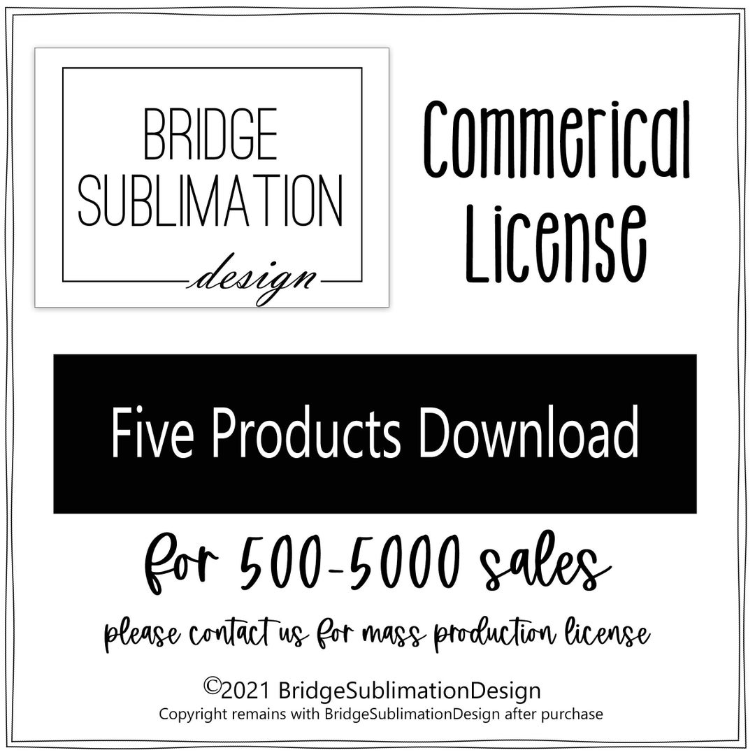 Extended Commercial License 500 to 5000 Physical Product Sales for Five ...