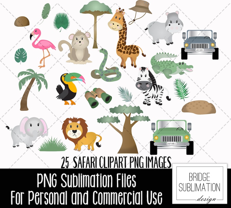 Safari Zoo Doodle Alphabet Bundle, Safari Zoo PNG Letters, Numbers ...