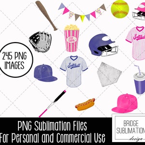 Softball Doodle Alphabet Bundle, Softball PNG Letters, Numbers ...