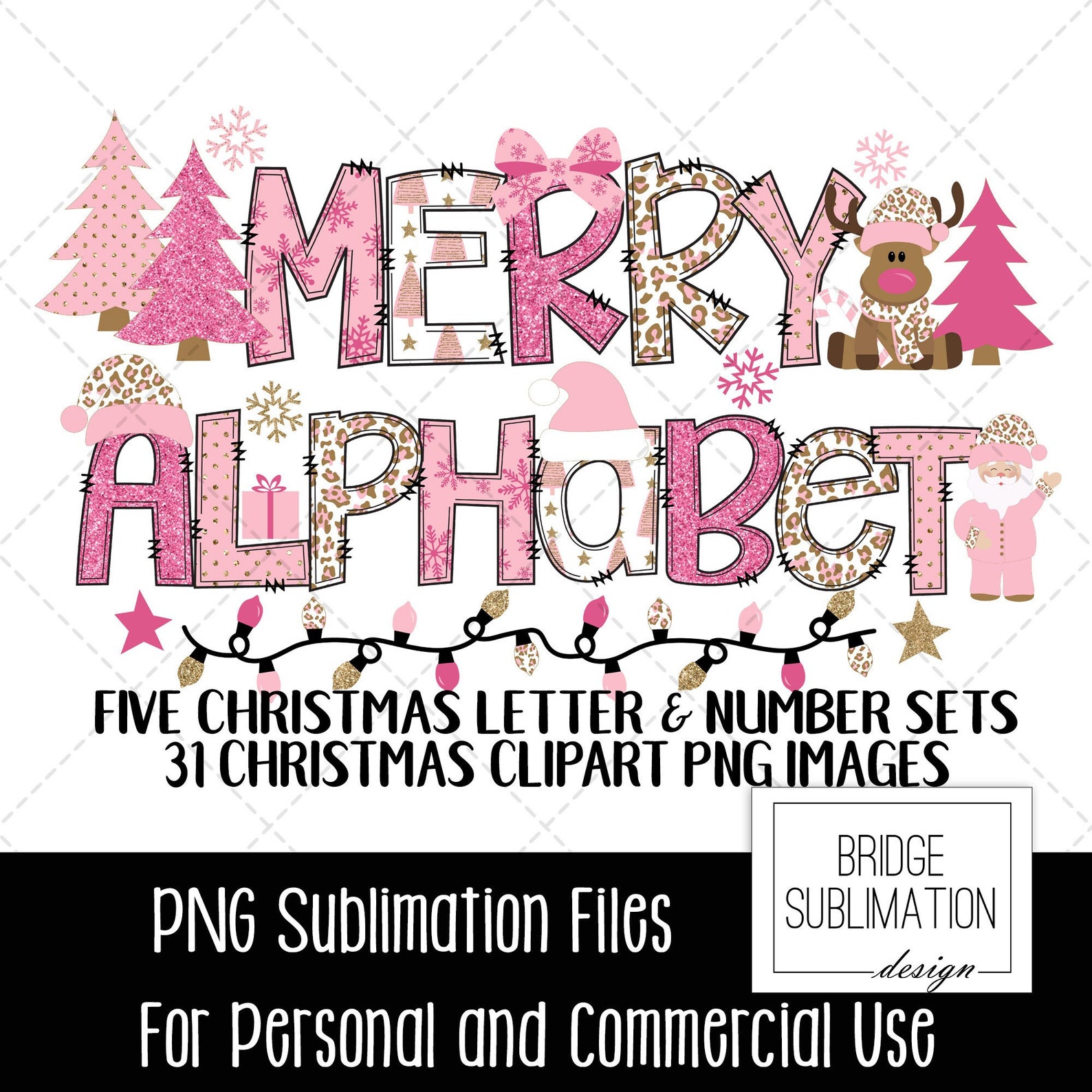 Christmas Alphabet PNG Christmas PNG Letters Numbers & - Etsy