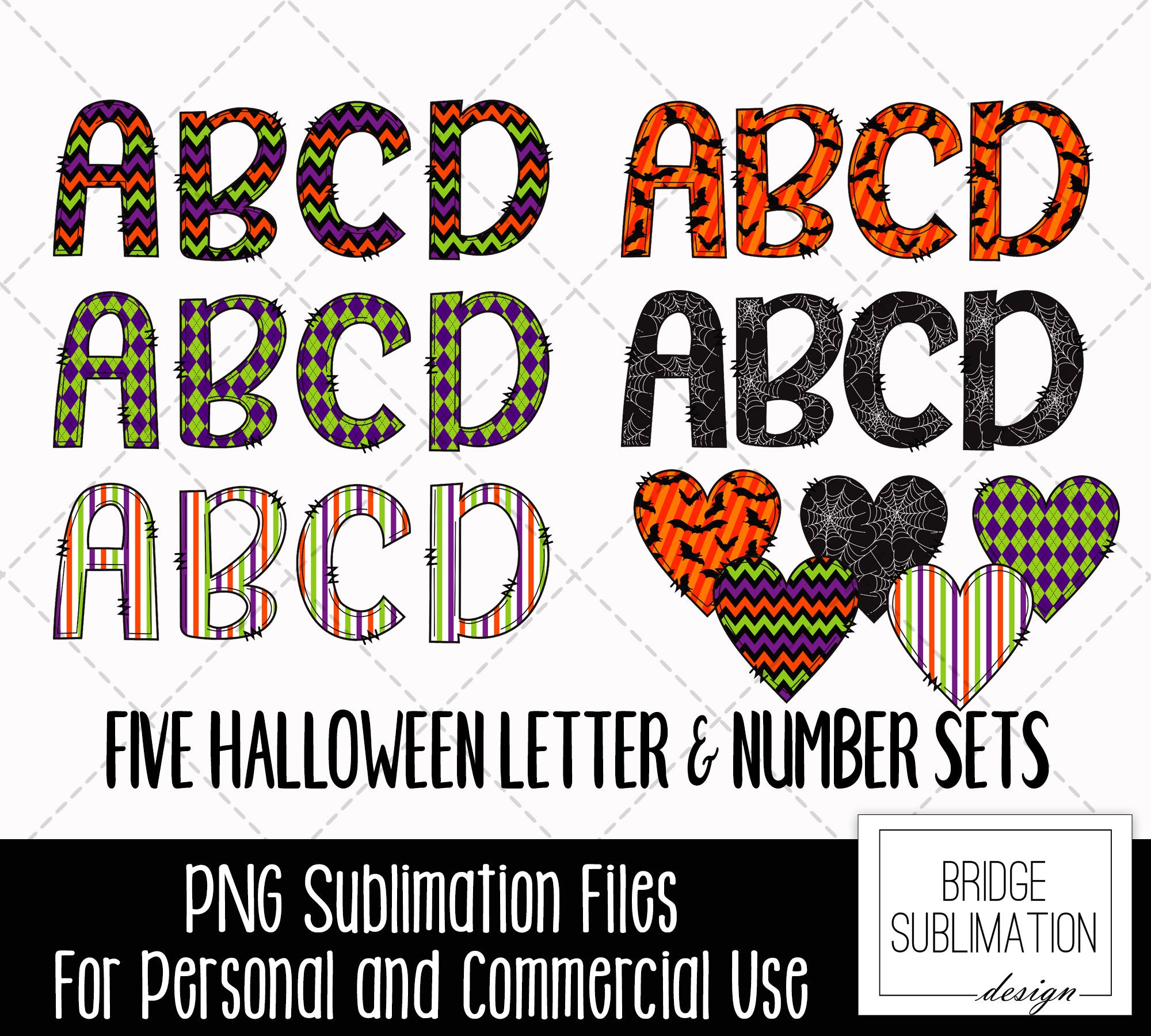 Halloween Doodle Alphabet Bundle Halloween PNG Letters - Etsy
